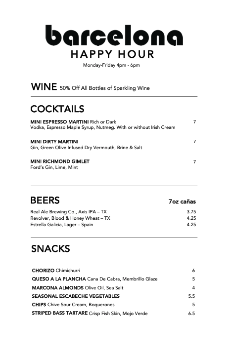 Houston - Barcelona Wine Bar